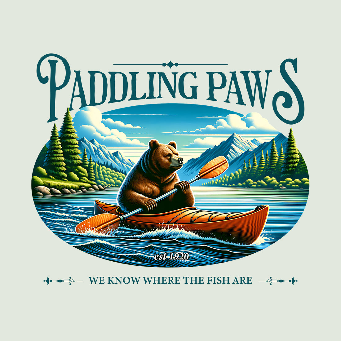 Paddling Paws DTF Transfer – RagMill.com